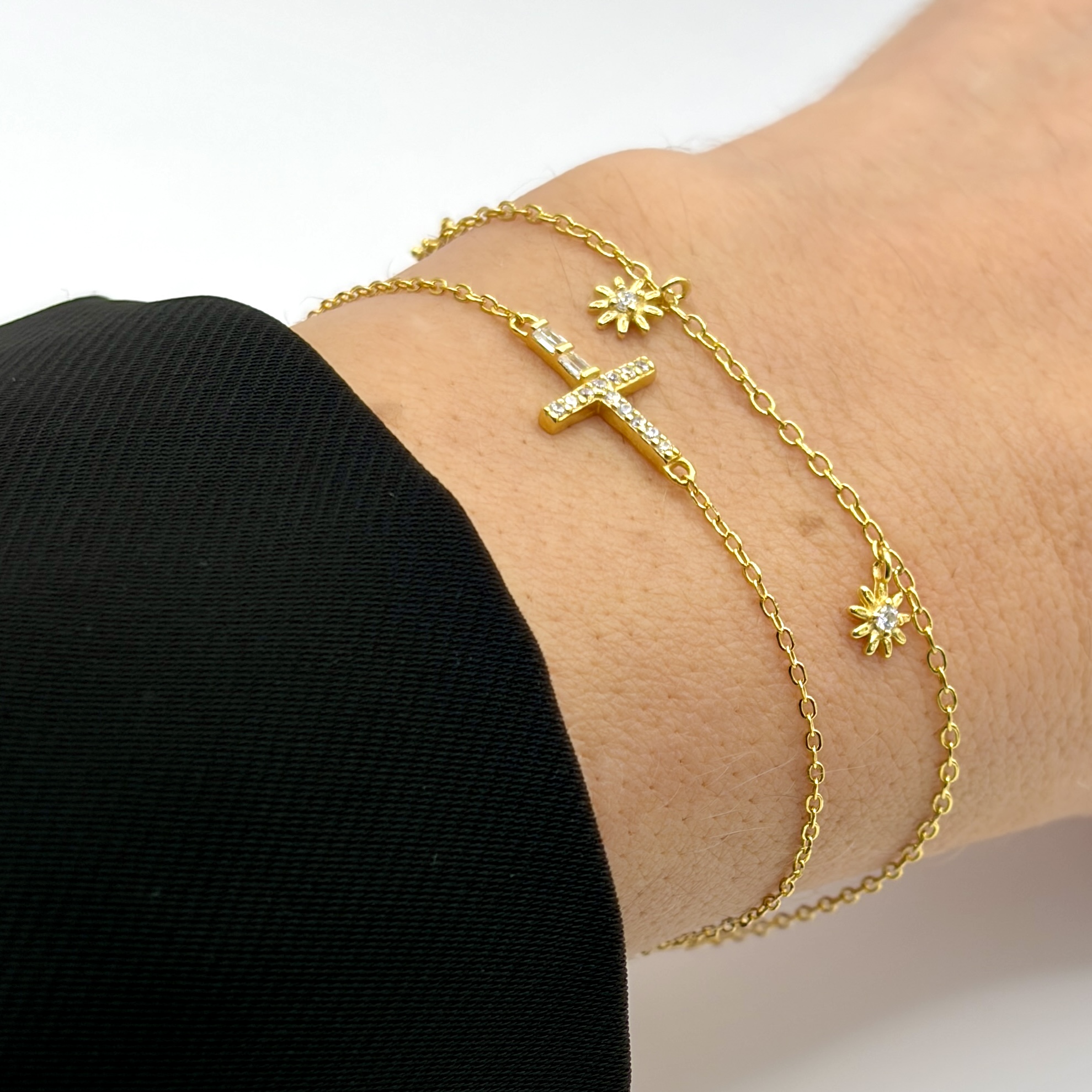 The Coco Gold Cross Bracelet - Coco Loves Jewellery